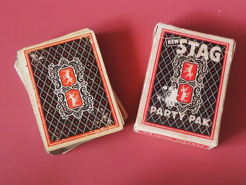 Vintage Stag Party Pack Playing Cards Deck 52 Different - Etsy