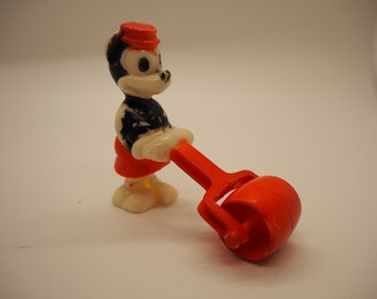 Vintage Native Riding Bison Ramp Walker Toy, Tribesman Buffalo Walkie ...