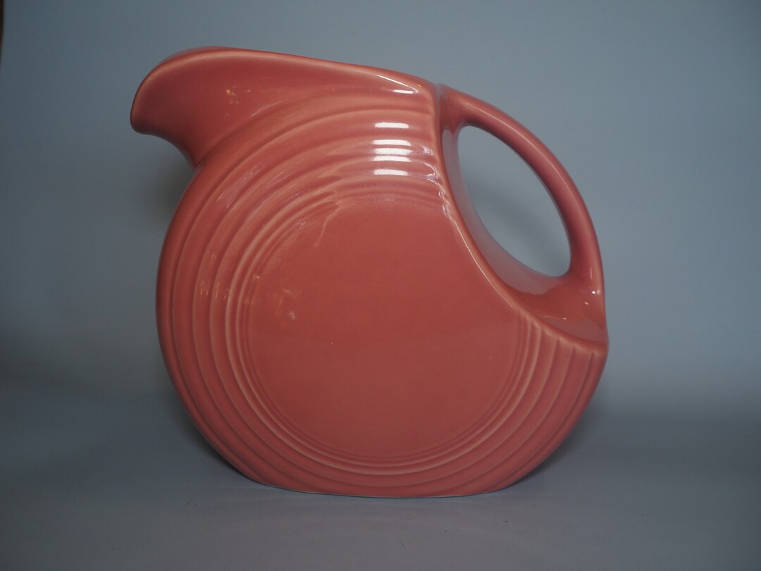 Vintage Rose Fiesta Ware Disc Pitcher Large 1990's - Etsy