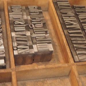 Vintage Letterpress Upper and Lower Case Numbers and Punctuation Type ...