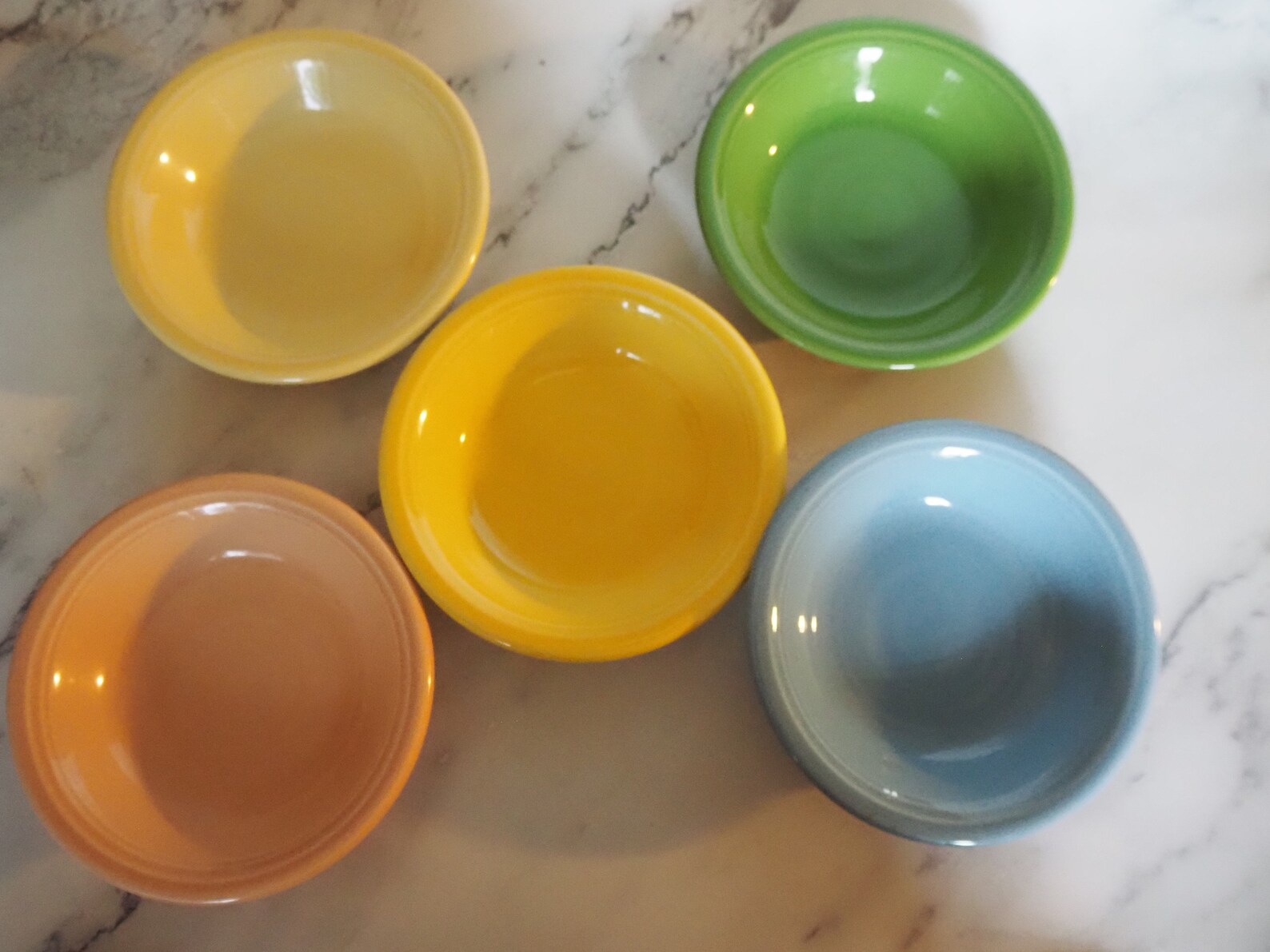 Vintage Fiestaware Berry Fruit Dessert Bowls Retired Colors Vintage ...