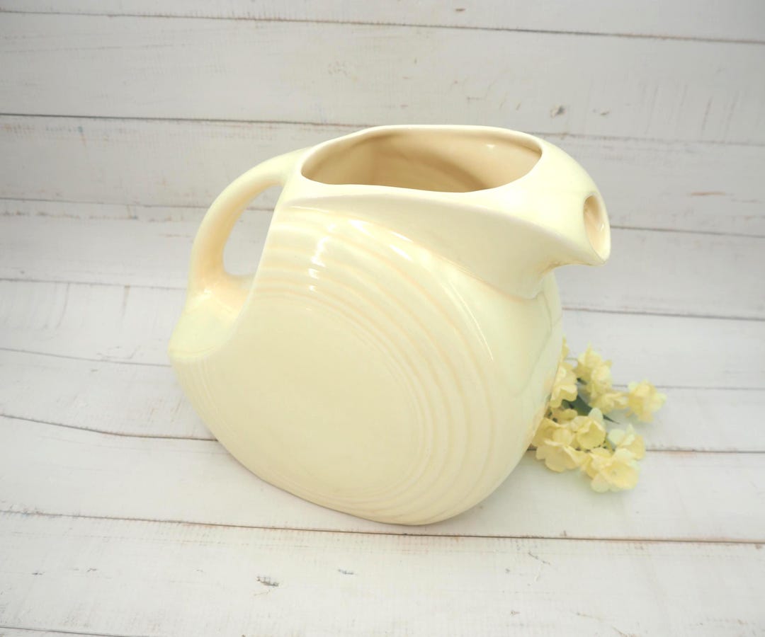 Vintage Original Ivory Fiesta Ware Disc Pitcher Large - Etsy