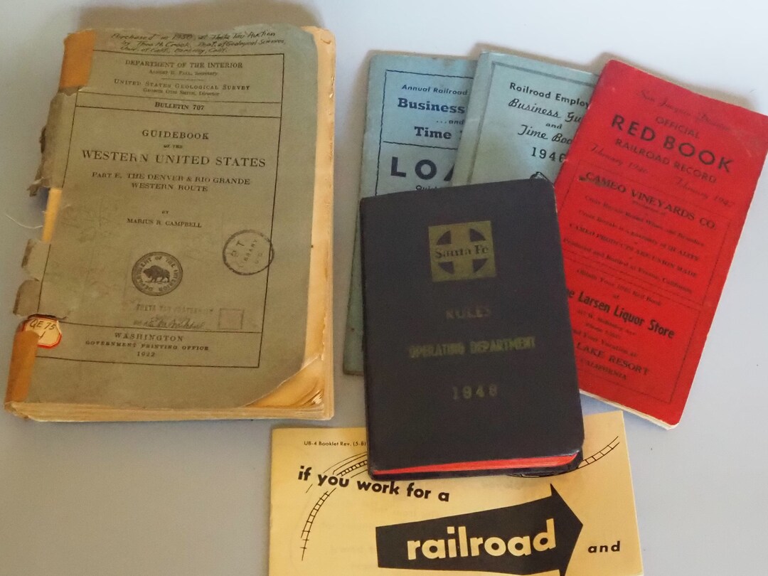 Vintage Railroad Ephemera Collection: Western US Guidebook, Red Book - Etsy