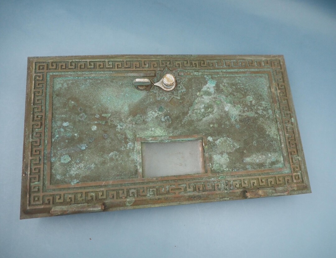 Vintage Large 1955 USPS Mailbox Door - Brass Combination Lock, Patina ...