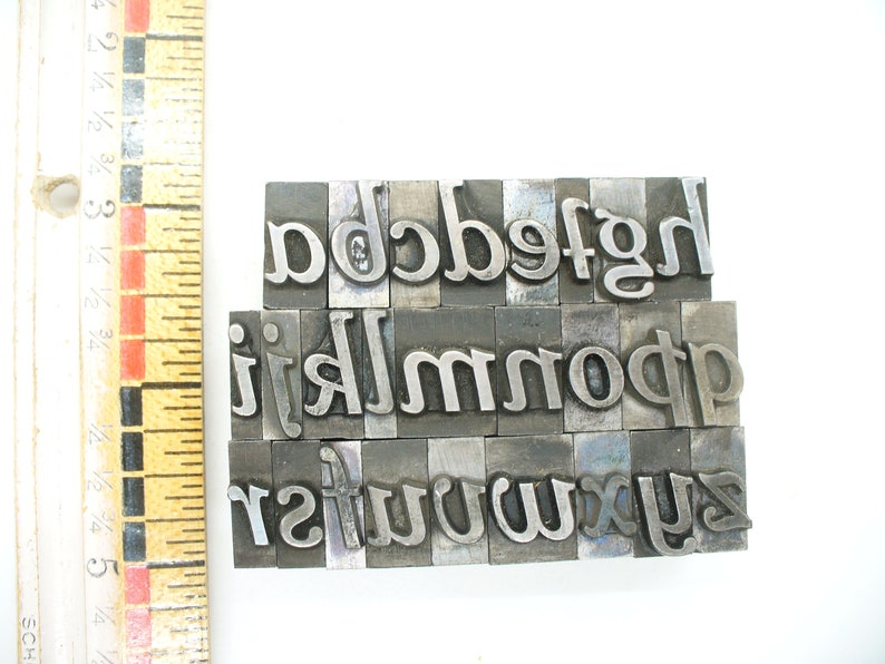 Vintage Letterpress Upper and Lower Case Numbers and Symbols - Etsy