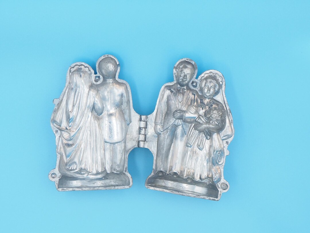 Antique Bride and Groom Wedding Couple Pewter Mold - Etsy