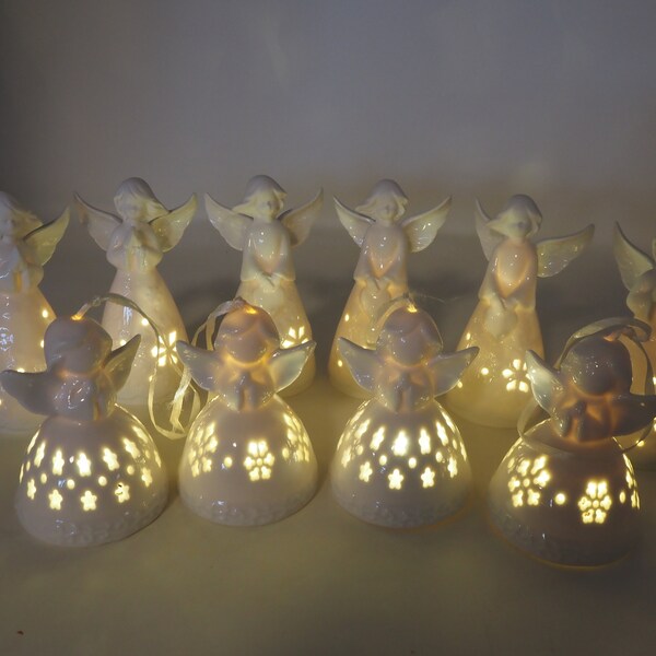White Ceramic Angels - Etsy
