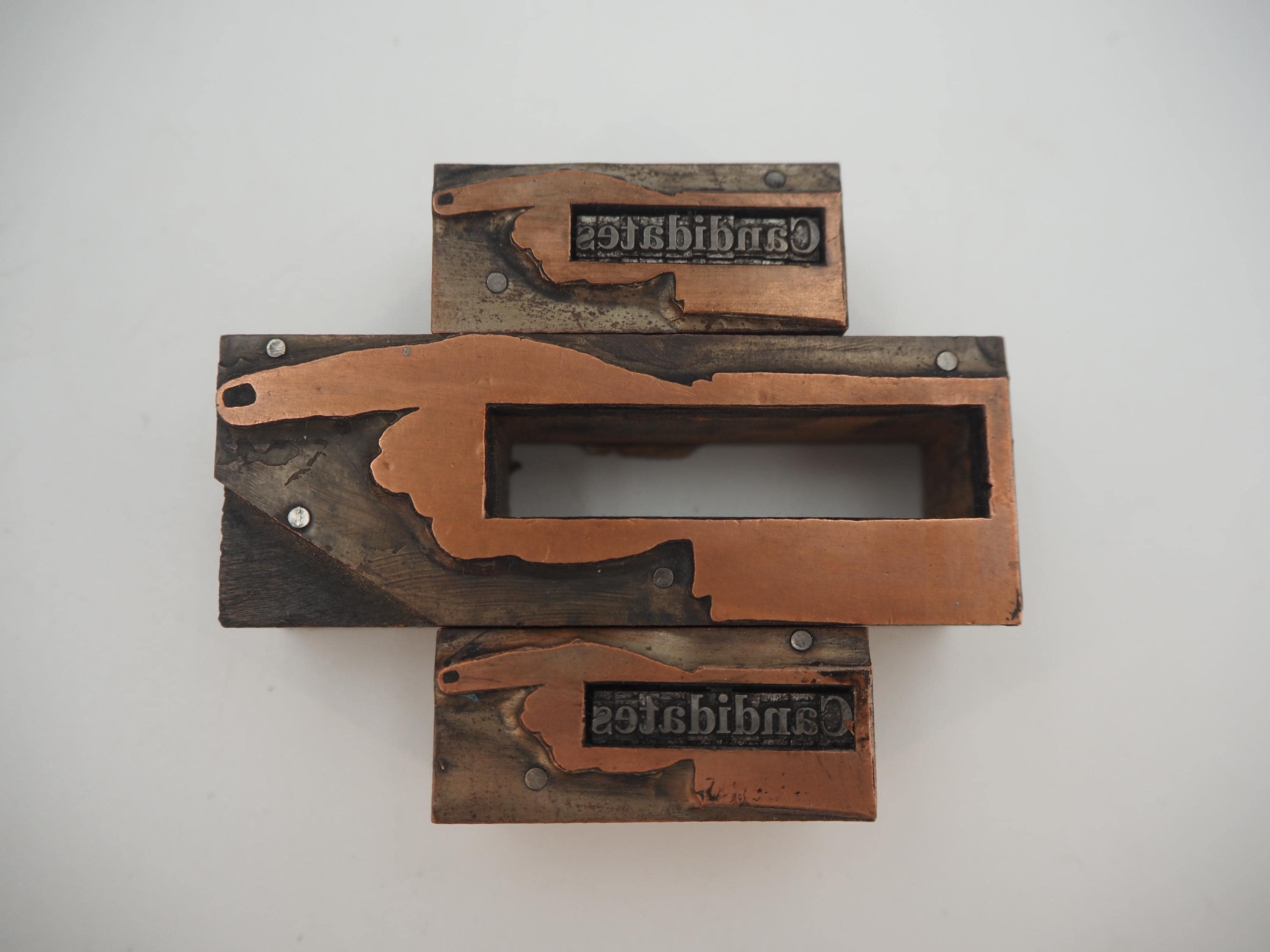 Vintage Hands Pointing Print Blocks Copper Metal Picture Printing ...