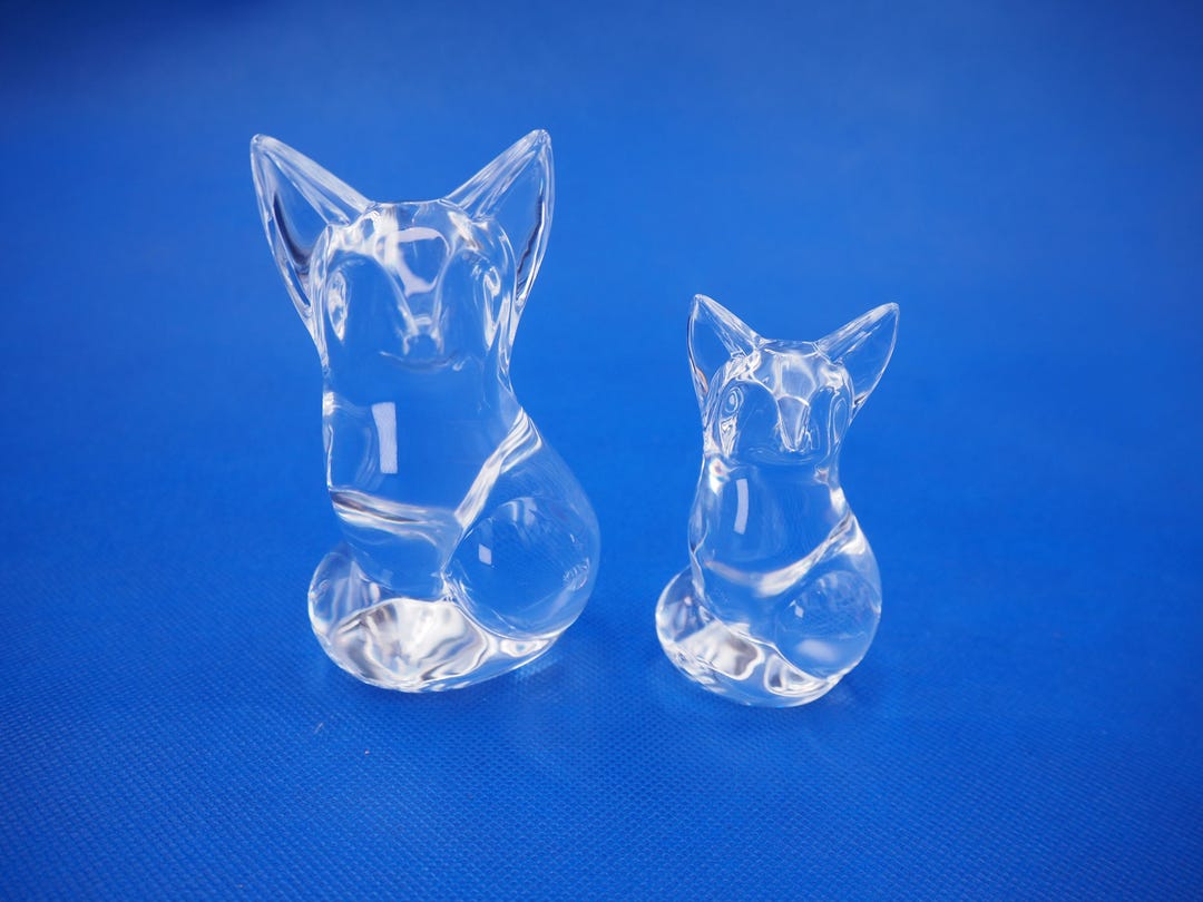 Steuben Foxes Crystal Set of Two Sold Individually Crystal Figurine - Etsy