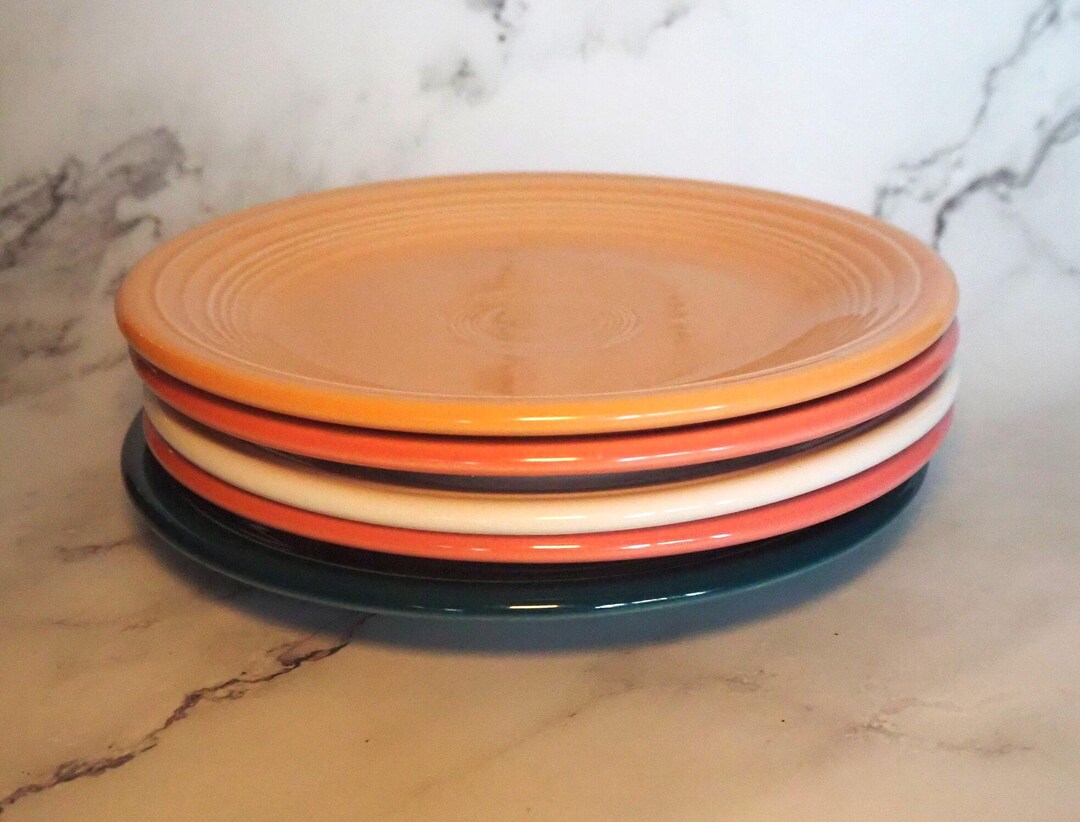 Vintage Fiestaware Salad Plates 7.25" Retired Colors Vintage Fiesta ...