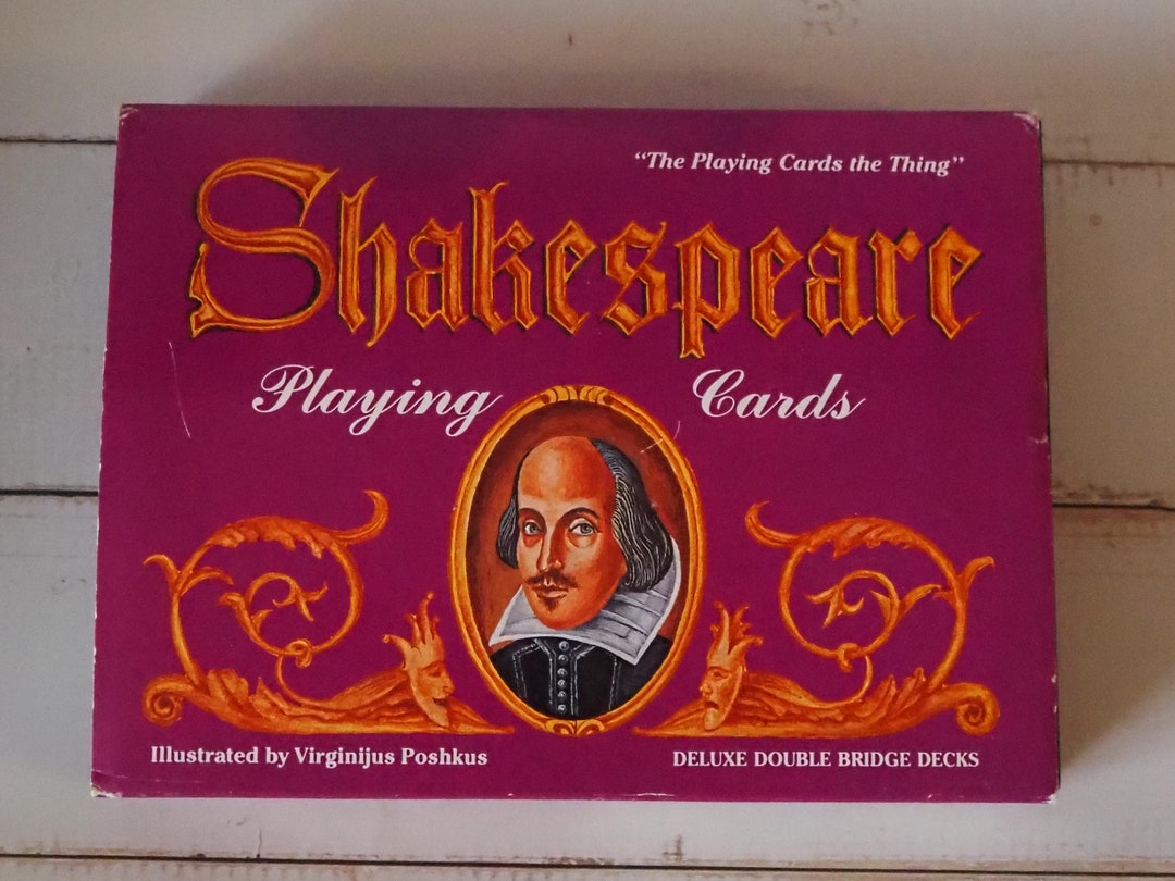 Vintage Shakespeare Playing Cards Double Deck Bridge Deck Art Playing ...