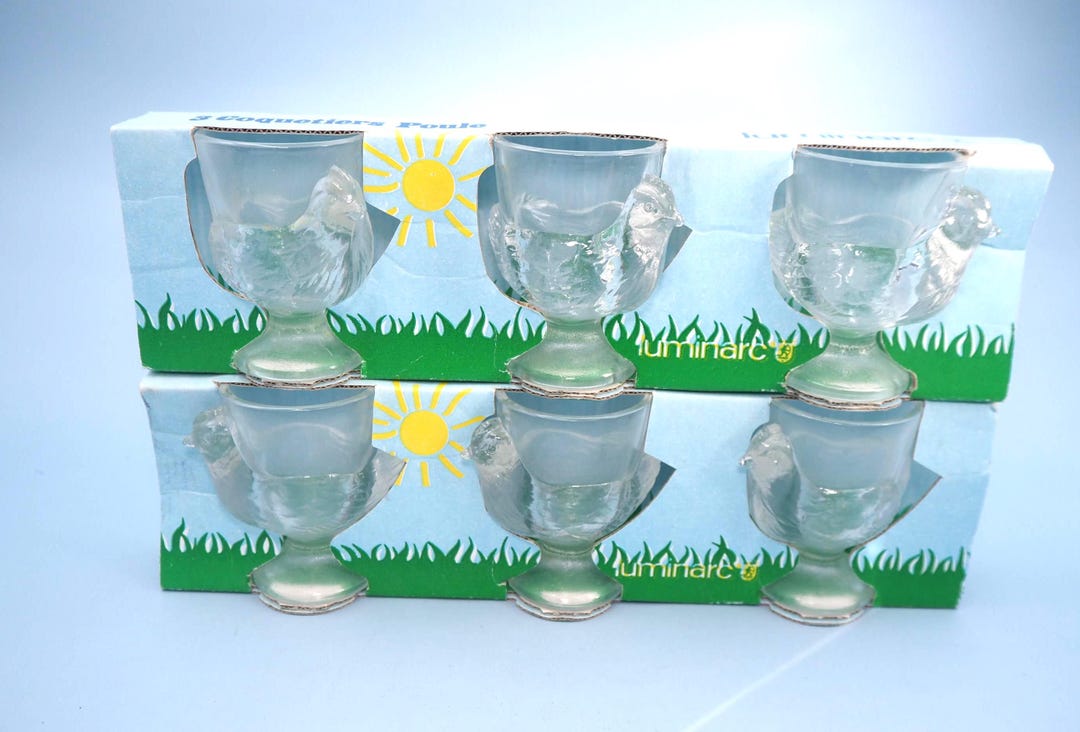 Luminarc France Hen Egg Cups Set of Six in Original Boxes - Etsy