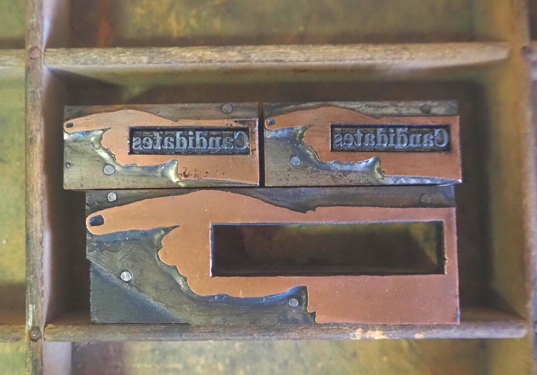 Vintage Hands Pointing Print Blocks Copper Metal Picture Printing ...