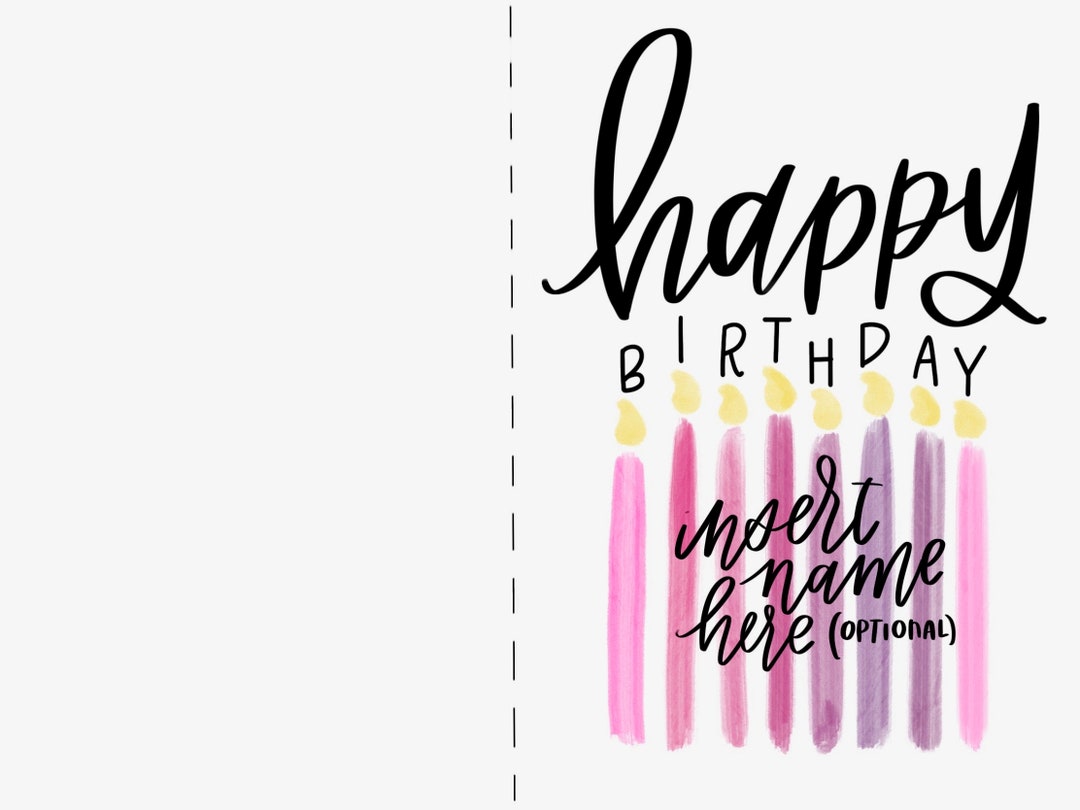 Custom Happy Birthday Card - Etsy