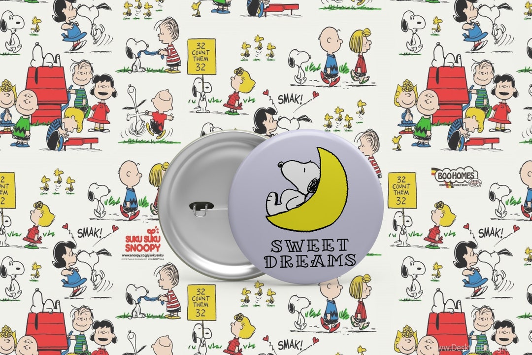 Snoopy Themed Badge, the Peanuts Pin Bottom - Etsy