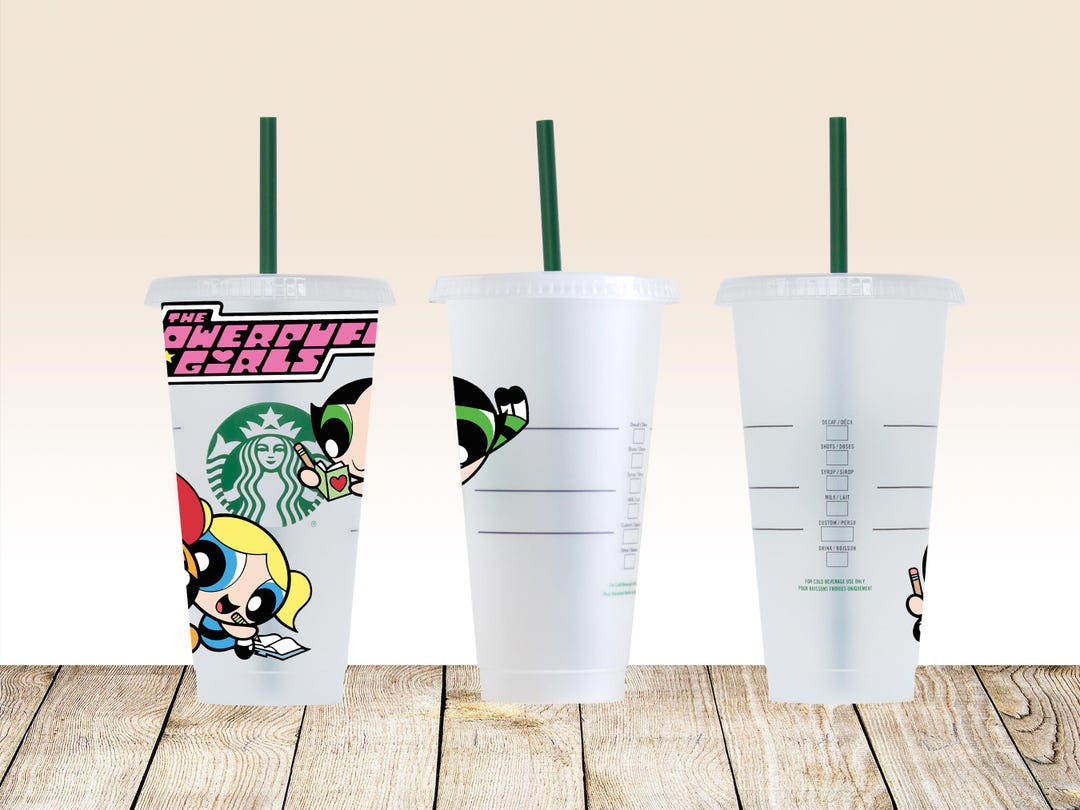 PPG Custom Cup, Girls Cartoon Starbucks Cup, Girls Cartoon Venti Cup - Etsy