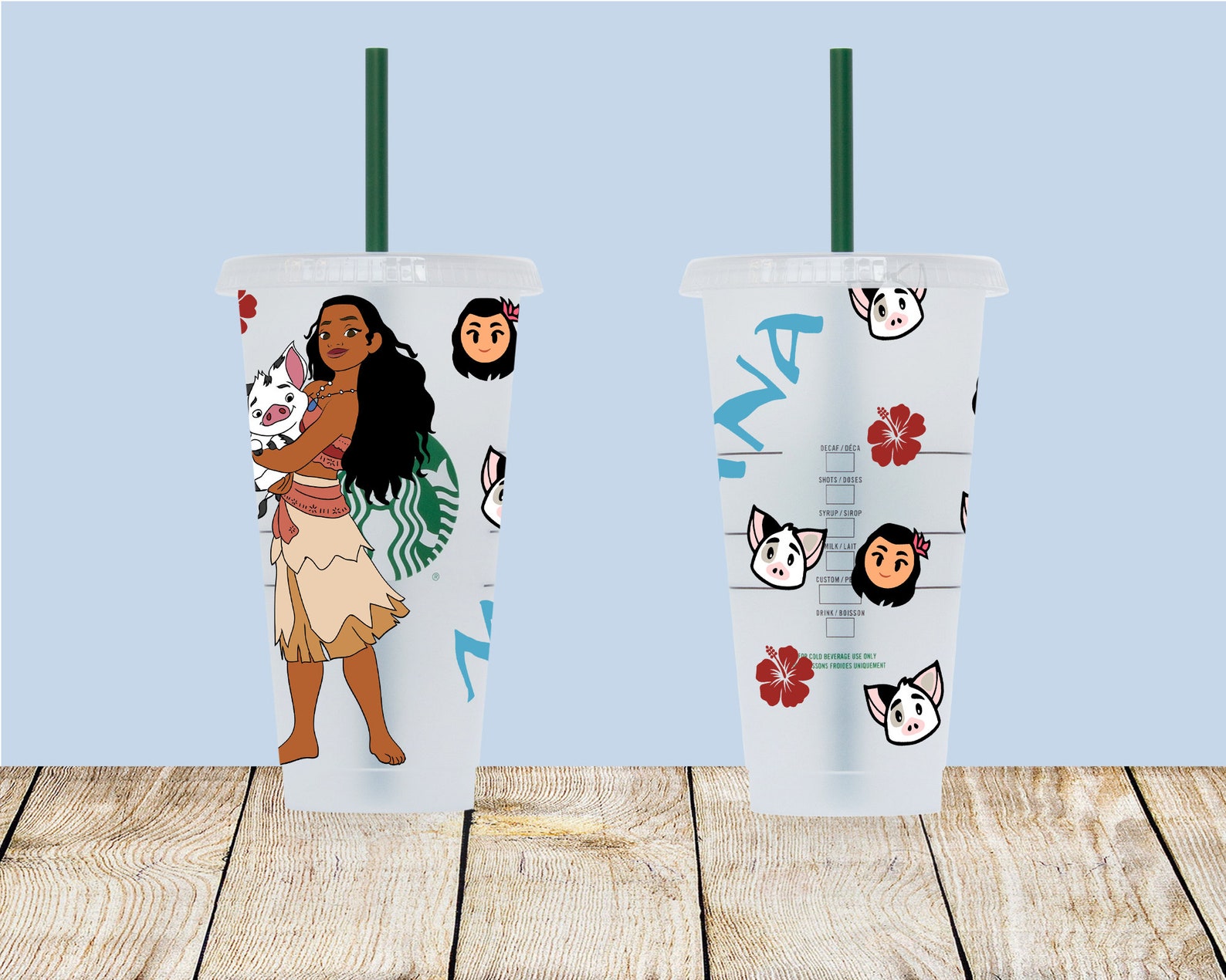 Moana and Pua Custom Cup, Moana Starbucks Cup, Moana - Etsy