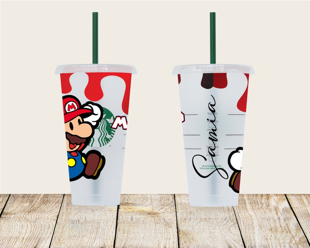 Super Mario Custom Cup, Super Mario Starbucks Cup, Mario - Etsy
