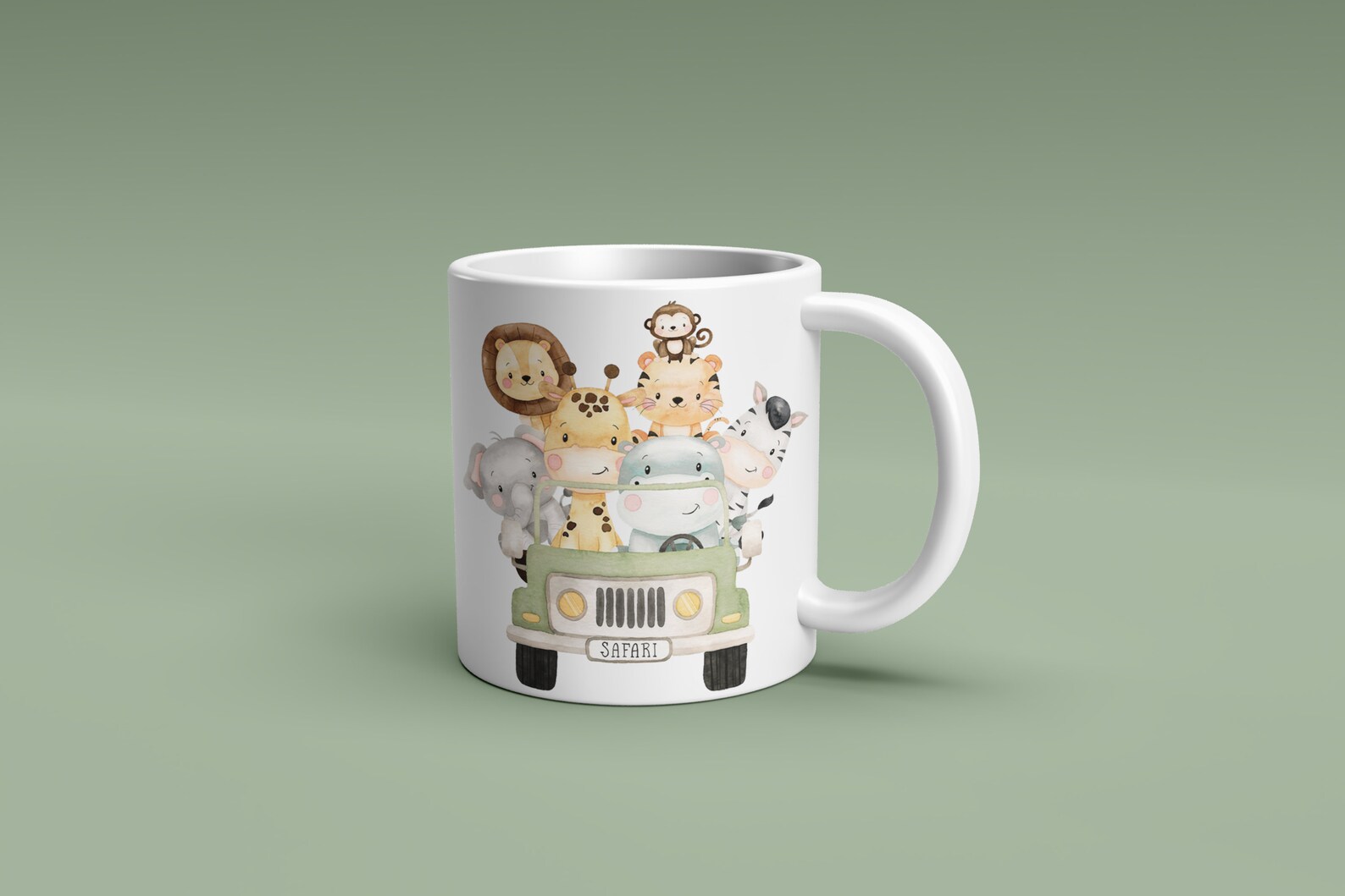 Safari Club Mug Girl and Boy Safari Mug Cute Animals Gifts - Etsy