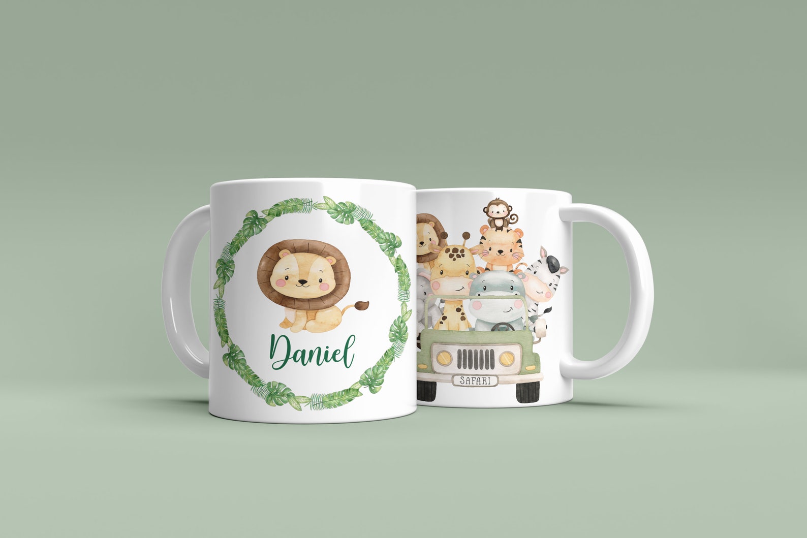 Safari Club Mug Girl and Boy Safari Mug Cute Animals Gifts - Etsy