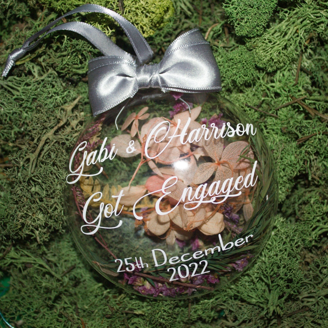 Engagement Announcement, Engagement Bauble, Custom Bauble, Gift for ...