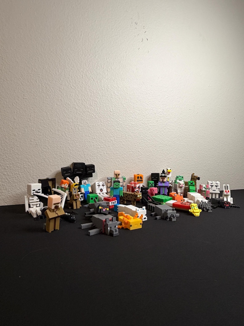 Pixel Figure Pack | 46 Collectible Block Characters & Creatures | Gamer ...