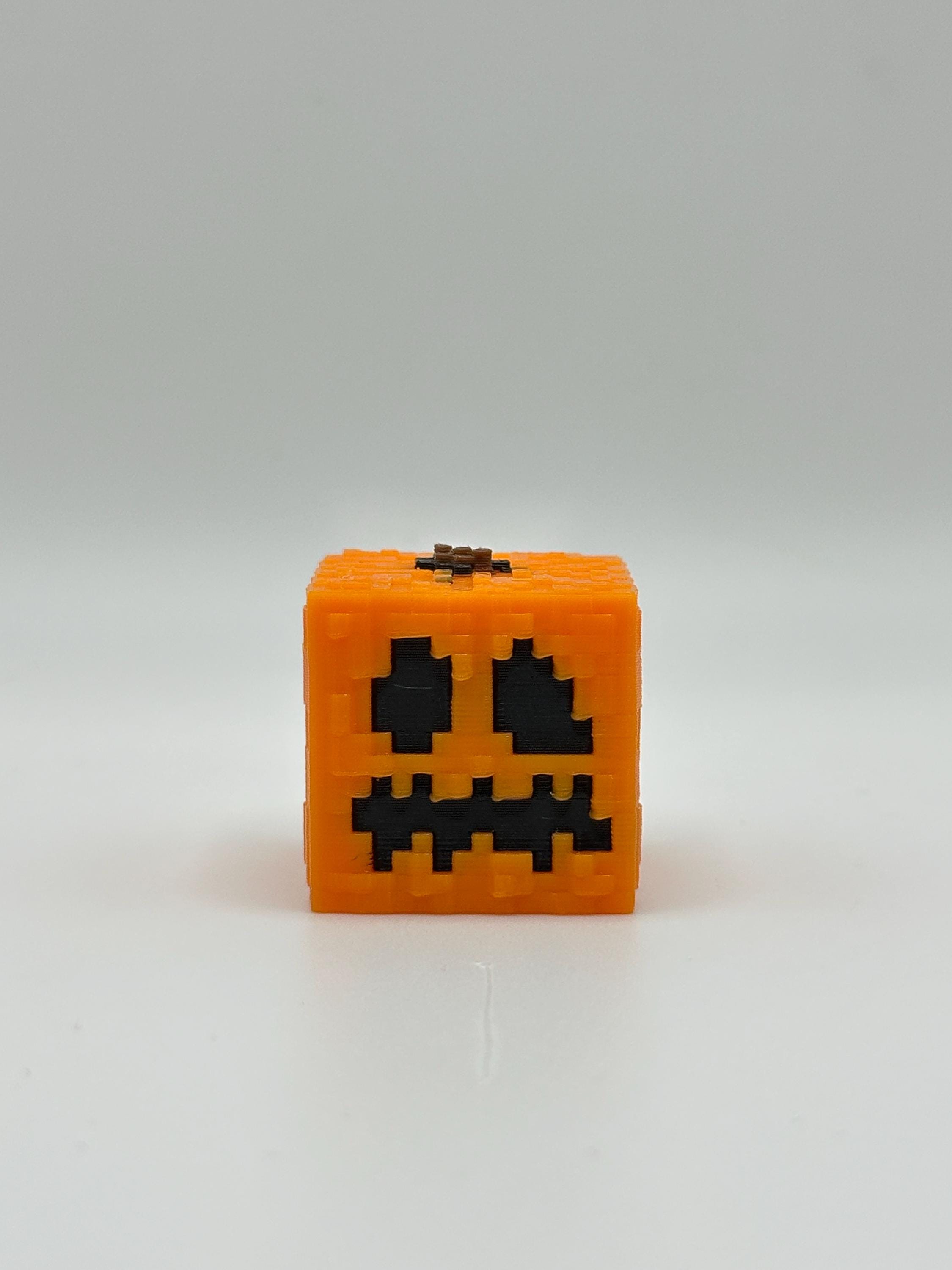 Minecraft-inspired Snow Golem With Removable Pumpkin Head – Pixel Style ...
