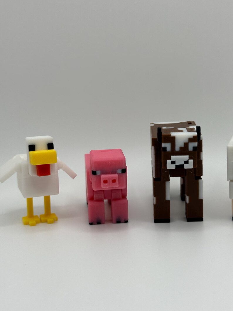 Farm Animal Pack | 3D Printed Cow, Pig, Sheep & Chicken | Articulated ...
