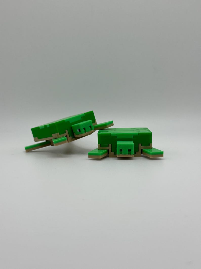 Minecraft-inspired Sea Turtle | 3D Printed Articulated Turtle Figure ...