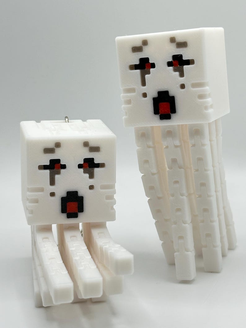 Articulated Tentacle Ghost | Poseable Blocky Figure or Keychain - Etsy
