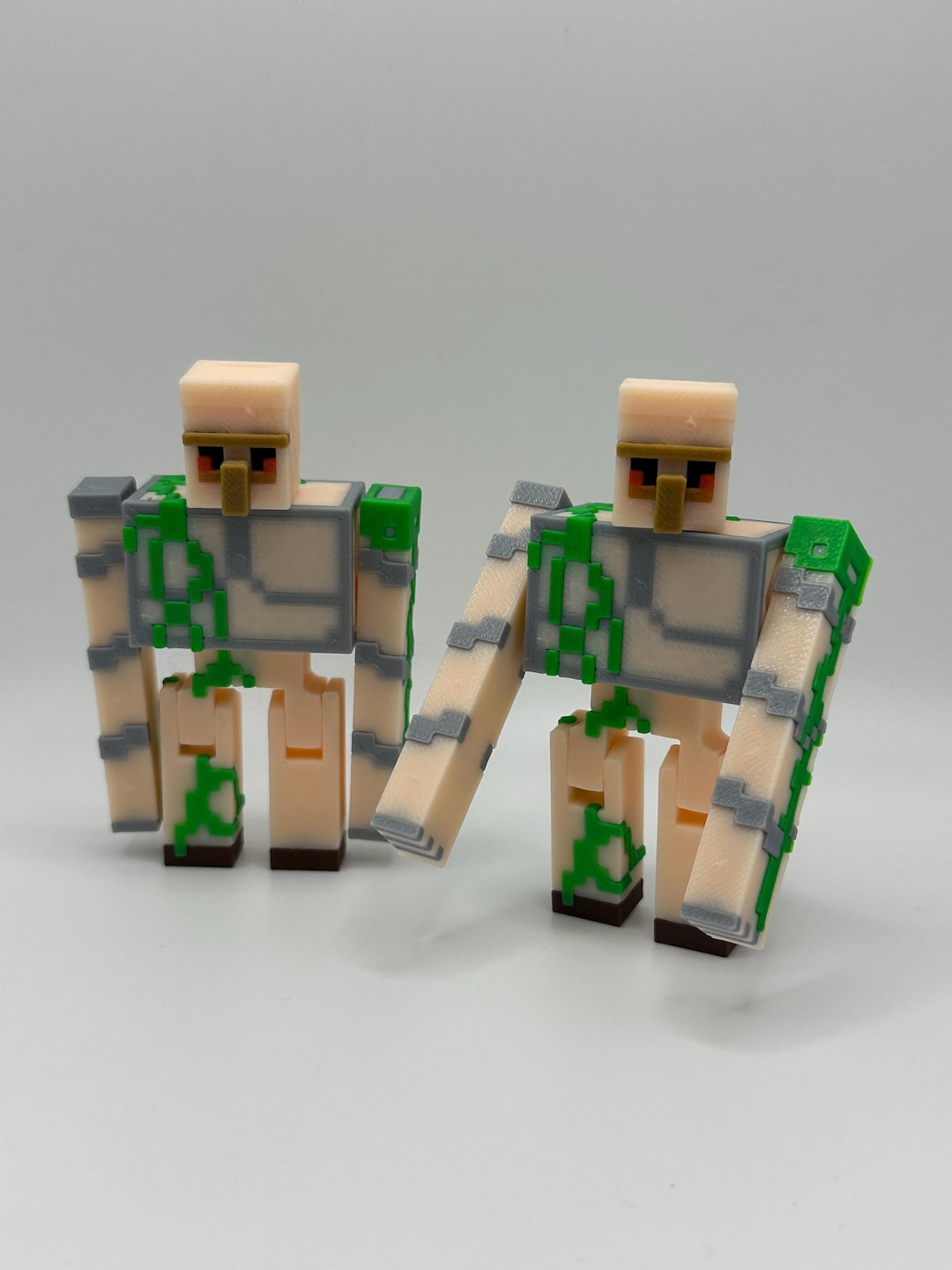 3D Printed Pixel Iron Golem Figure: Gamer Decor - Etsy