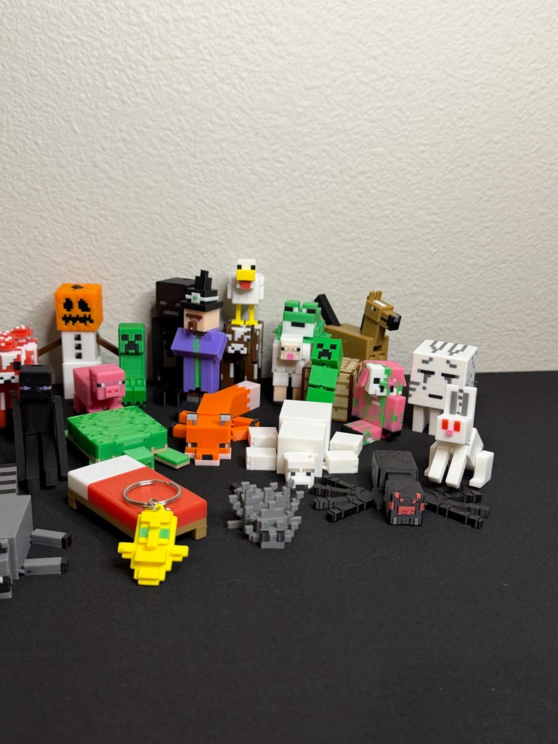 Pixel Figure Pack | 46 Collectible Block Characters & Creatures | Gamer ...