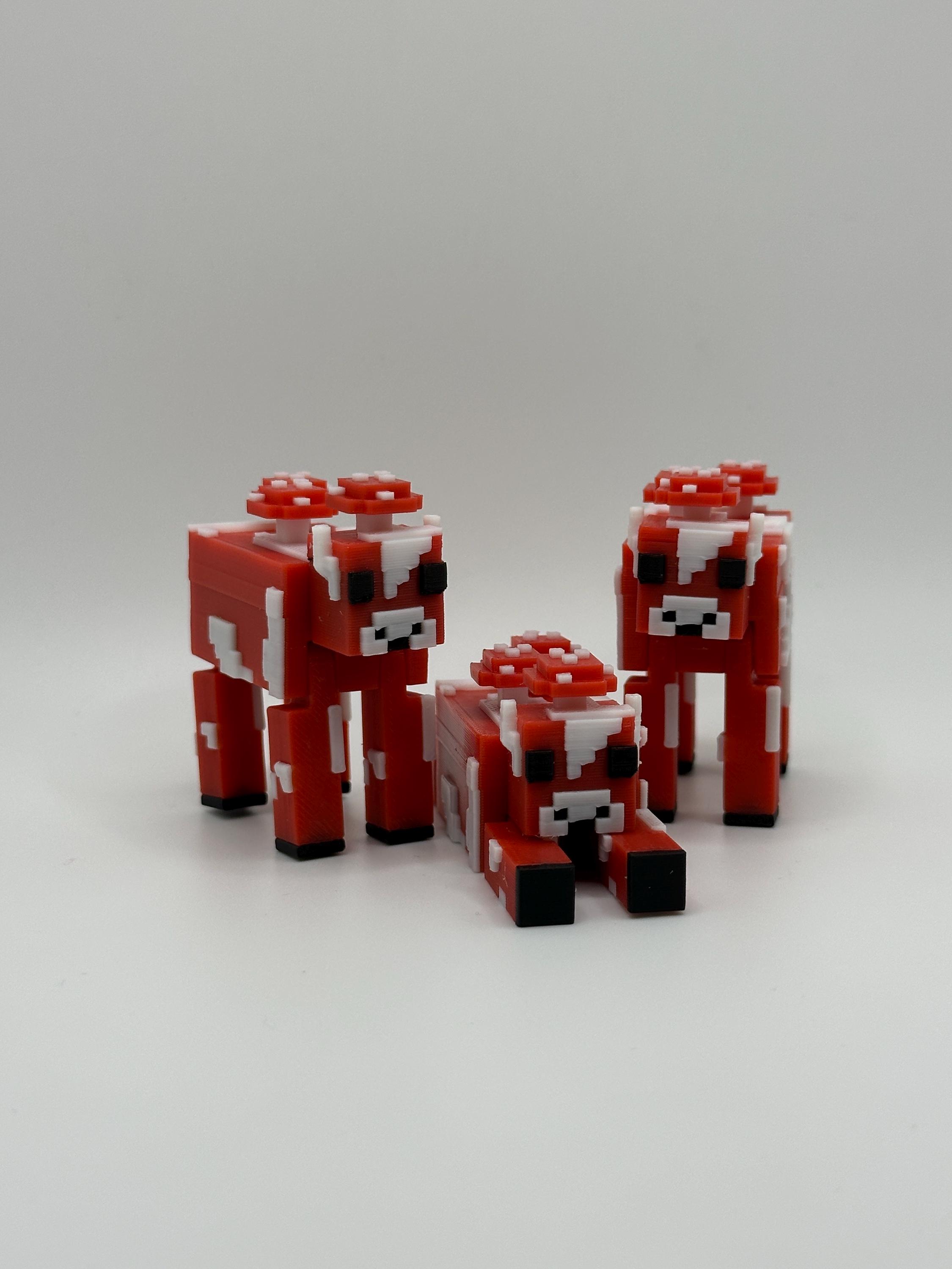 Minecraft-inspired Mushroom Cow | 3D Printed Mooshroom Style Figure ...