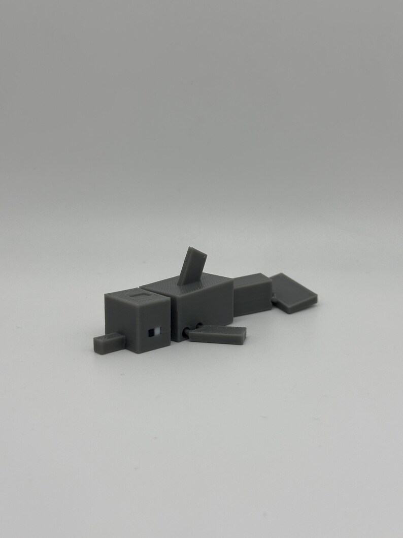 Minecraft-inspired Dolphin – 3D Printed Pixel Dolphin Figure for Gamer ...