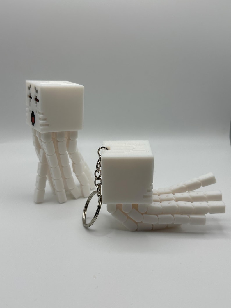 Articulated Tentacle Ghost | Poseable Blocky Figure or Keychain - Etsy