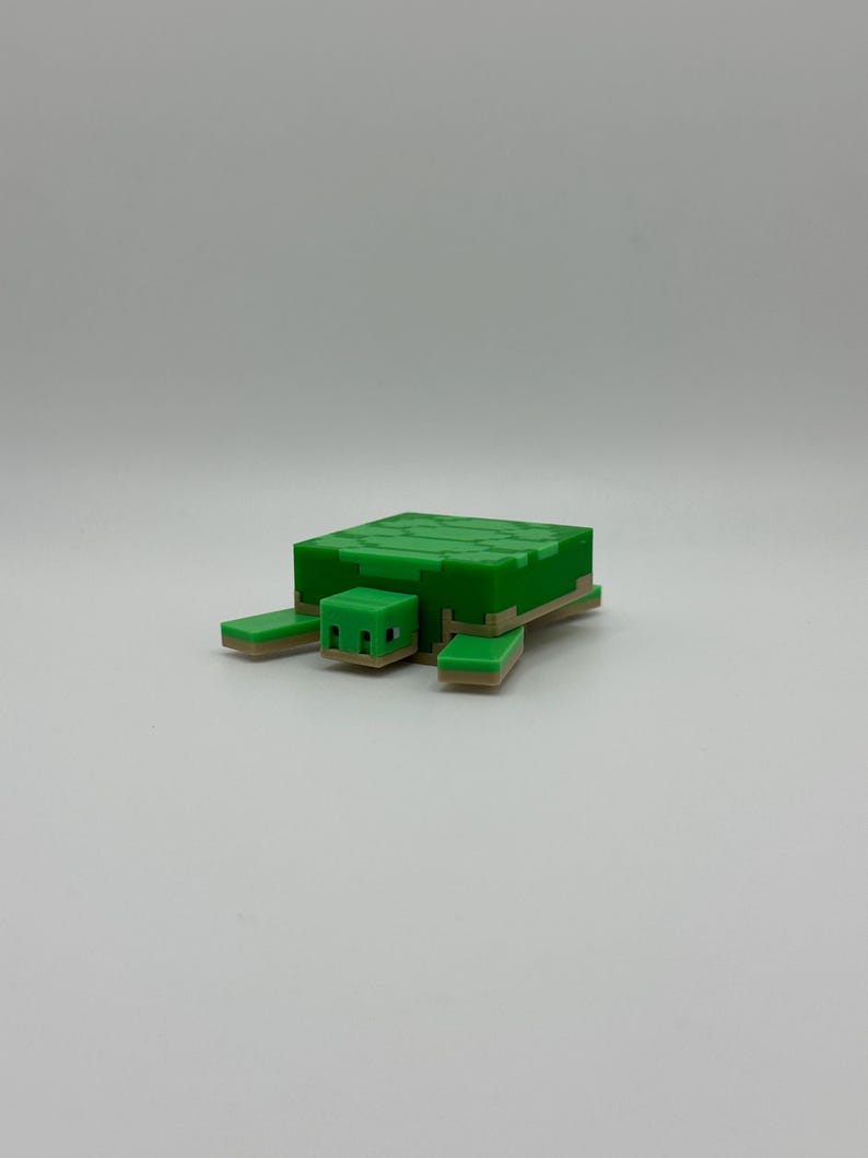 Minecraft-inspired Sea Turtle | 3D Printed Articulated Turtle Figure ...