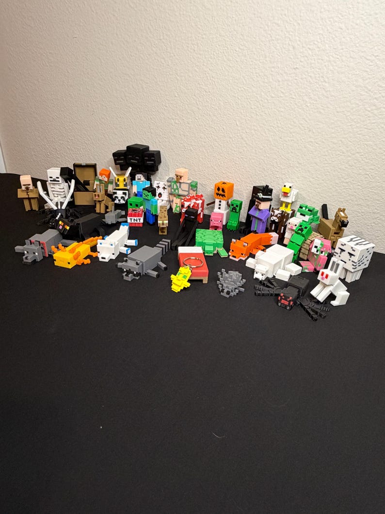 Pixel Figure Pack | 46 Collectible Block Characters & Creatures | Gamer ...