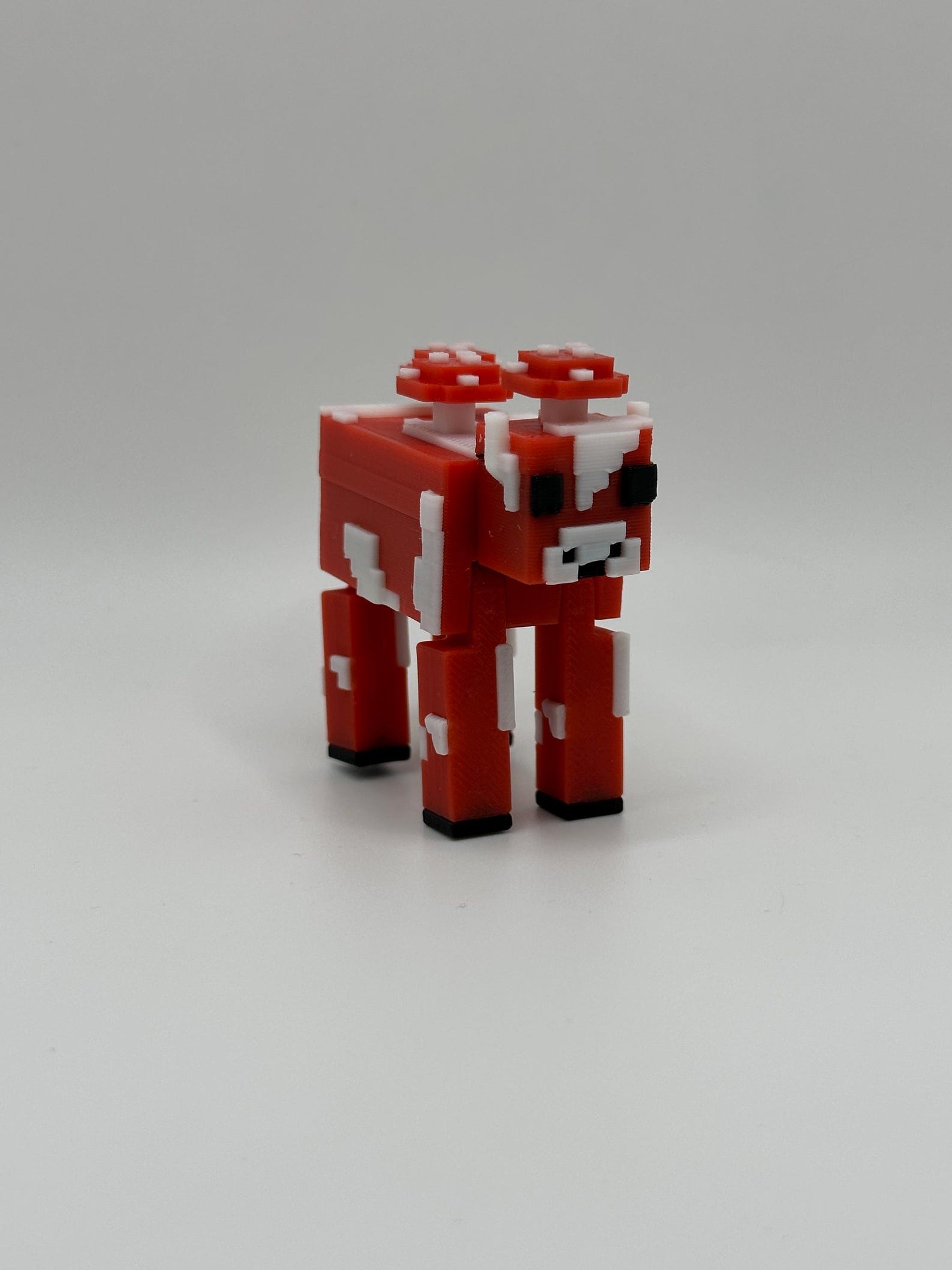 Minecraft-inspired Mushroom Cow | 3D Printed Mooshroom Style Figure ...
