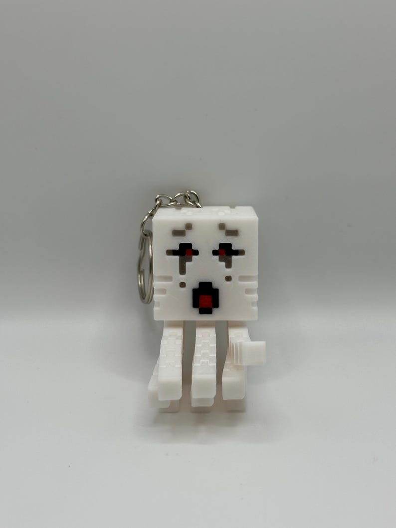 Minecraft Style Articulated Ghast – 3D Printed Figure or Keychain ...