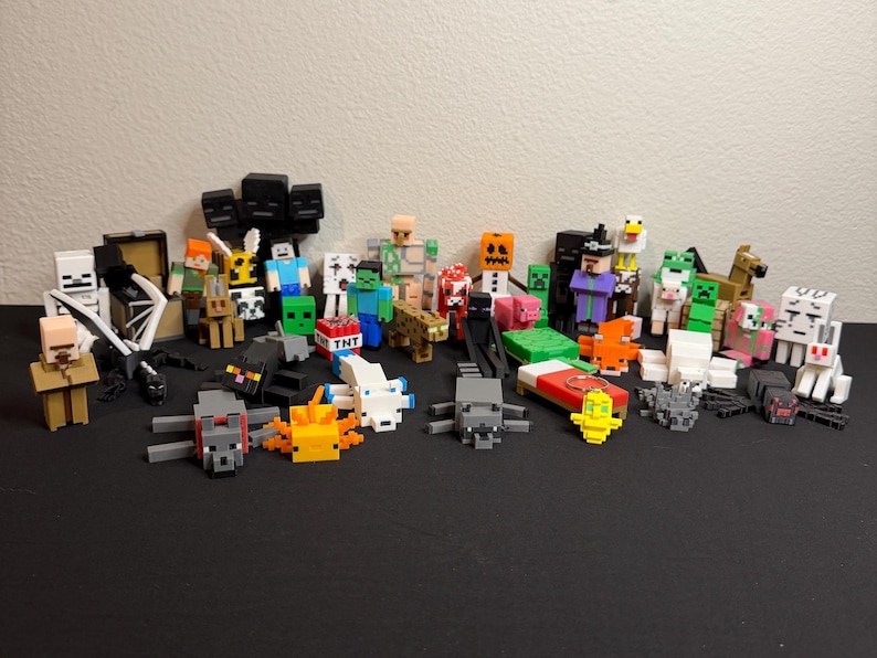 Pixel Figure Pack | 46 Collectible Block Characters & Creatures | Gamer ...