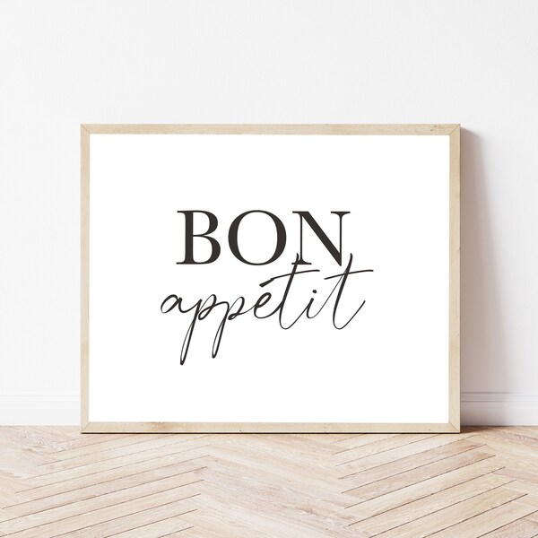 Bon Appetit Printable - Etsy