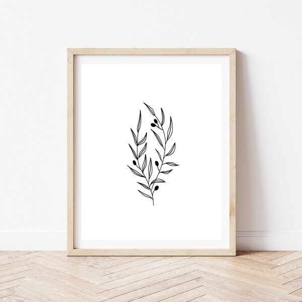Olive Branch Farmhouse Wall Art - Etsy