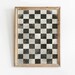 Checkered Wall Art, Modern Checkered Art Print, Black Neutral Art Print ...