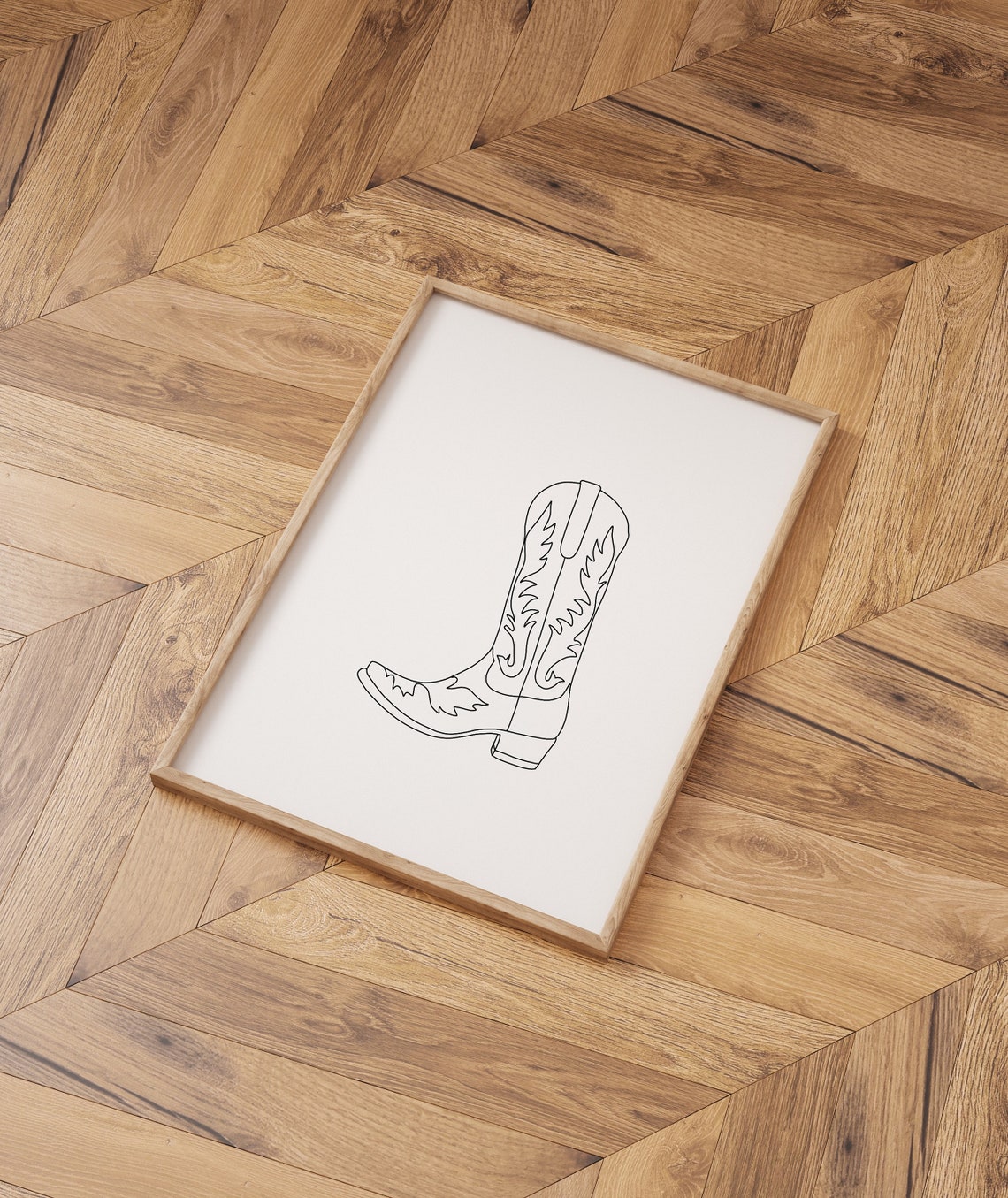 Cowboy Boots Line Print Cowboy Boots Line Art Cowboy Boots Printable ...