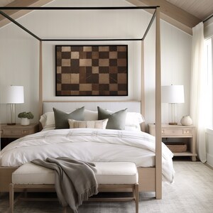 Checkered Wall Art, Modern Checkered Art Print, Moody Neutral Art Print ...