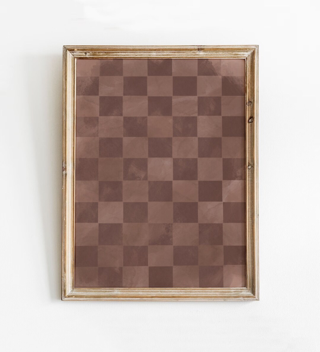 Checkered Wall Art, Modern Checkered Art Print, Moody Mauve Art Print ...