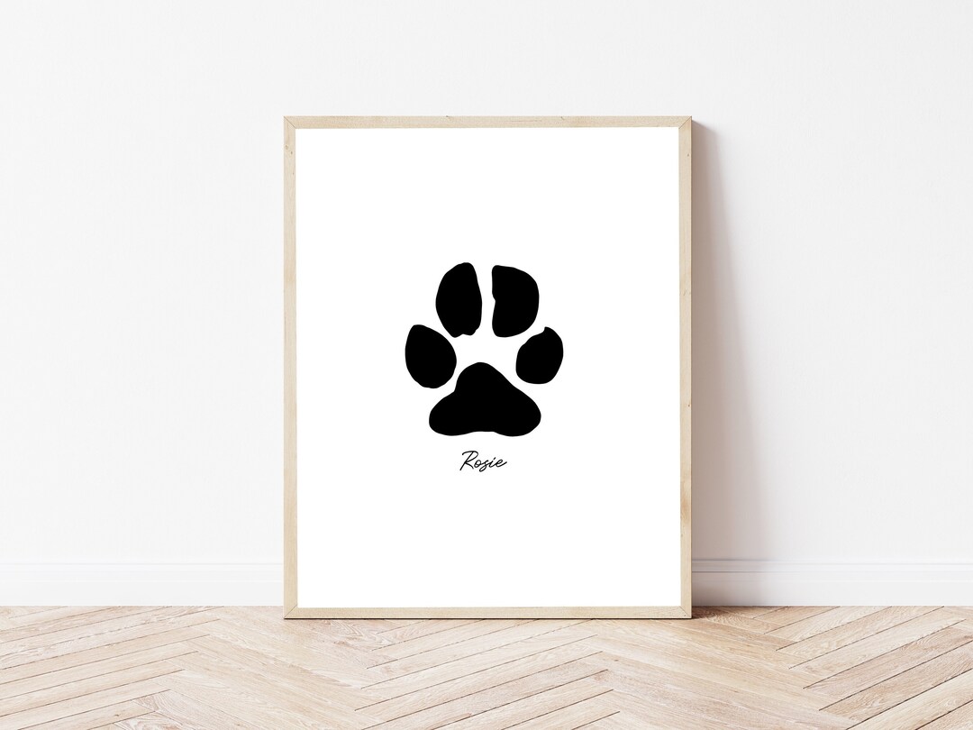 DIGITAL Custom Paw Print From Photo, Dog Paw Print Art, Custom Cat Paw ...