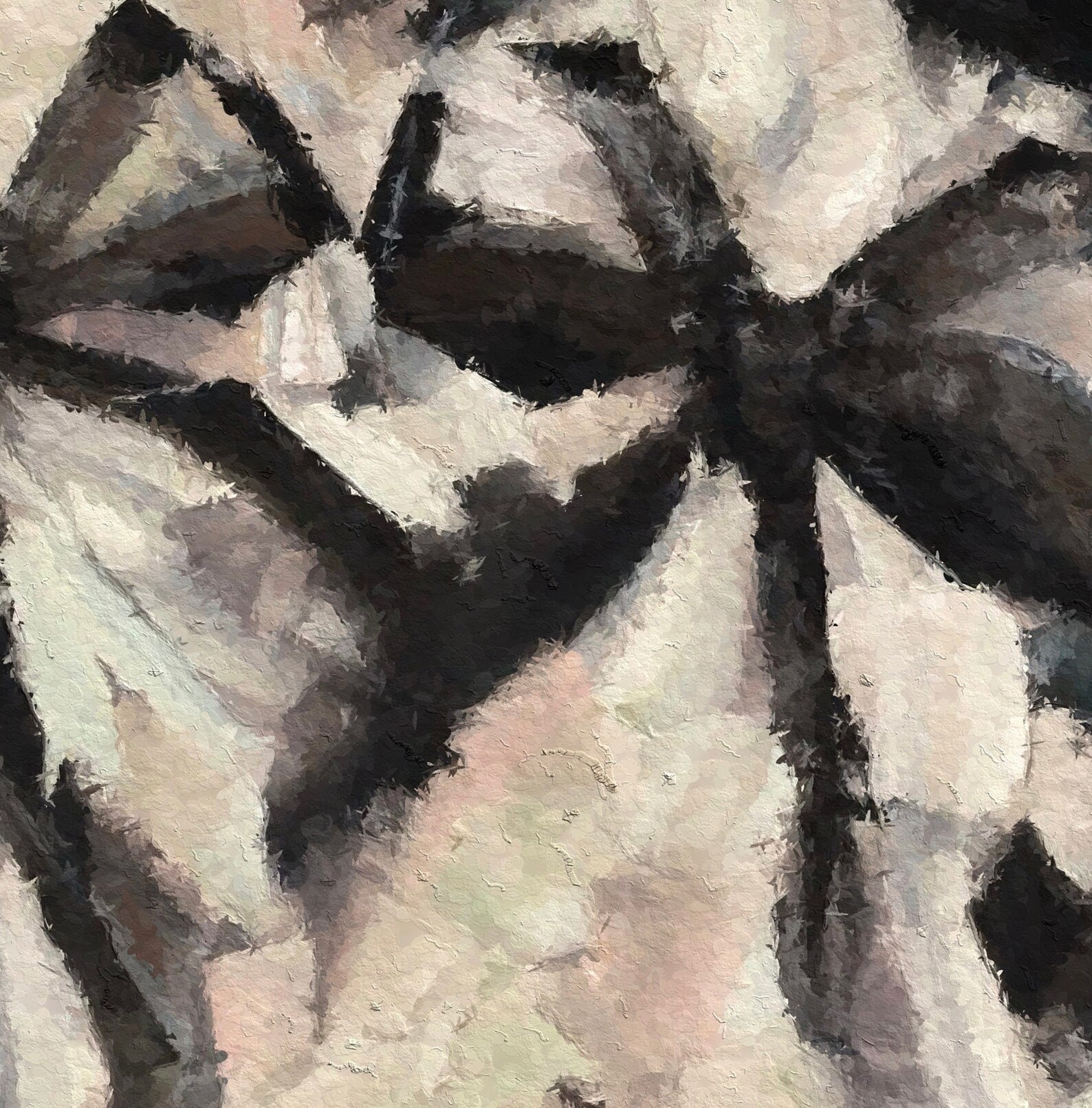 Abstract Bow Painting, Black Bows Printable Art, Vintage Coquette Print ...