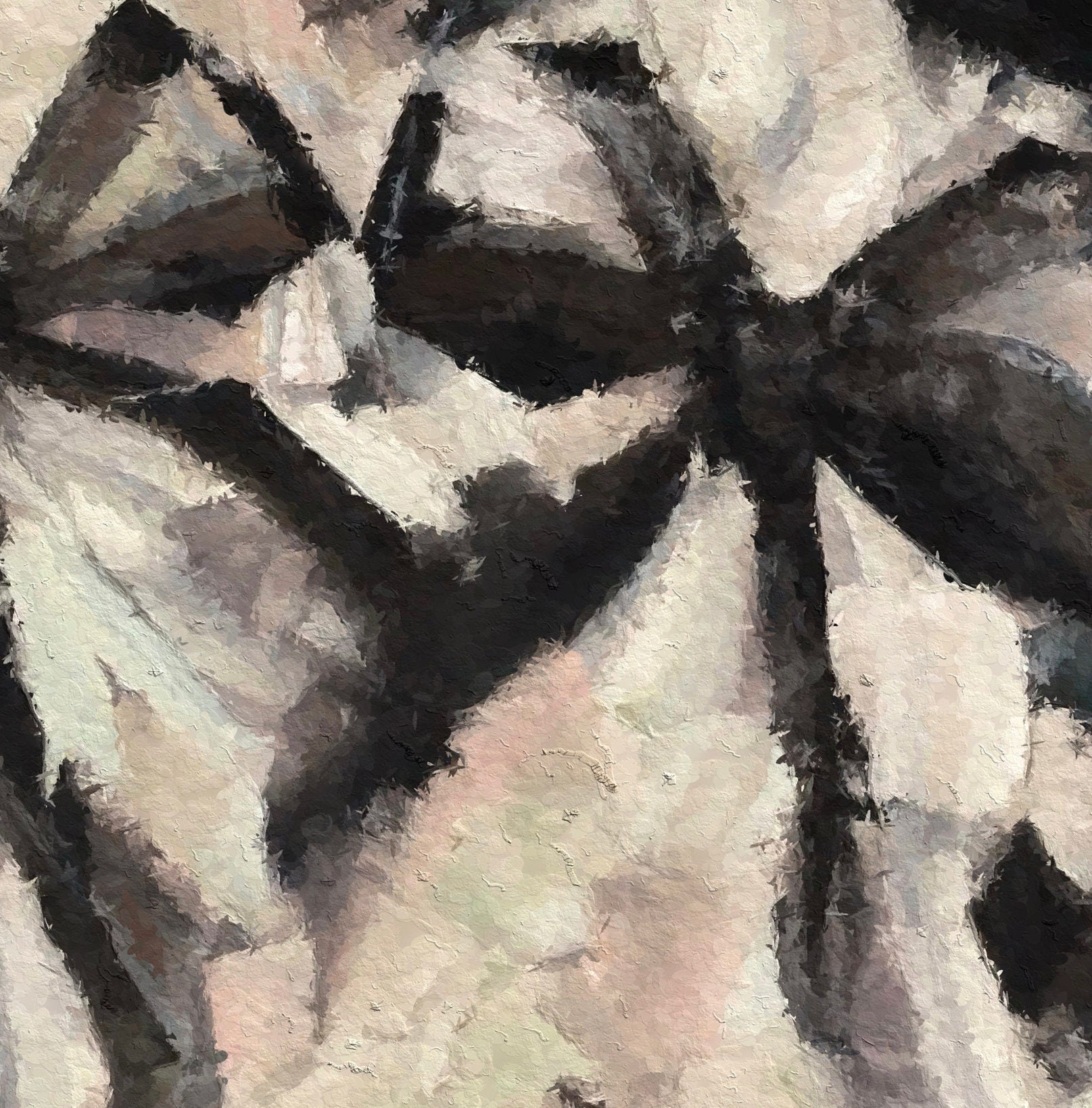 Abstract Bow Painting, Black Bows Printable Art, Vintage Coquette Print ...
