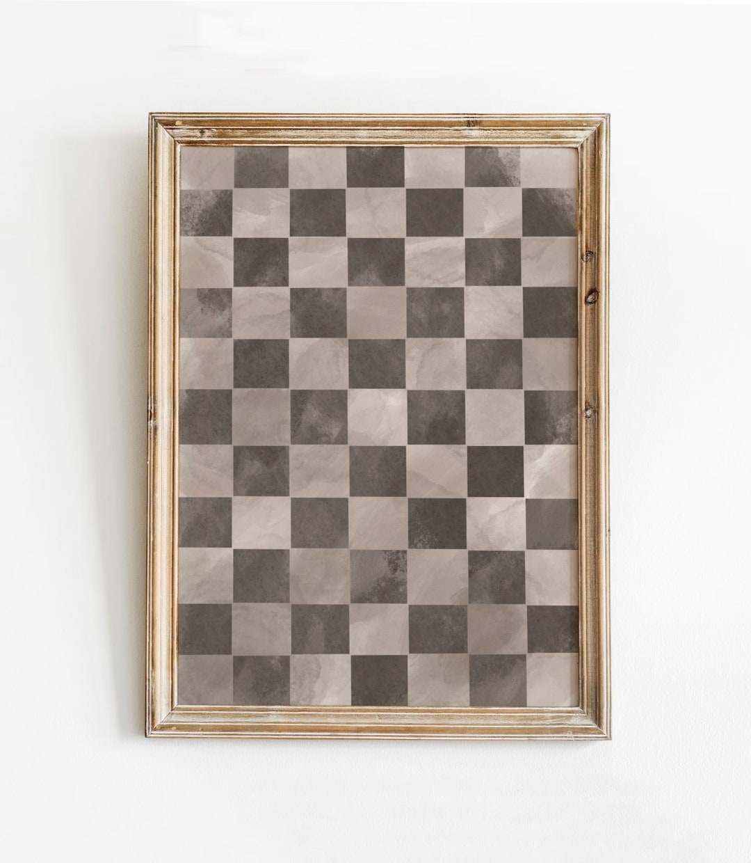 Checkered Wall Art, Modern Checkered Art Print, Modern Neutral Art ...